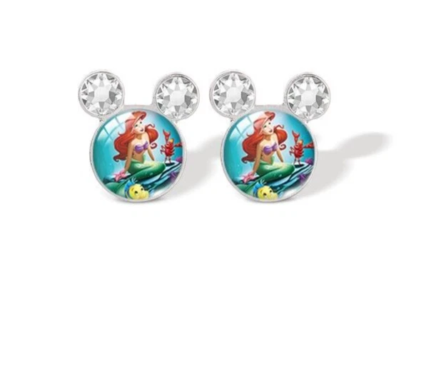 DISNEY'S THE LITTLE Mermaid Ariel Cute Mickey Mouse Shaped Gemmed Ears ...