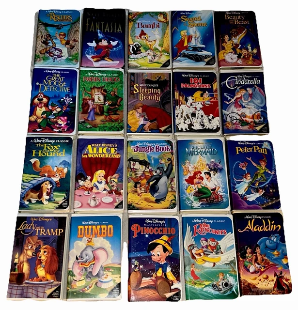 Disney Black Diamond Classic Vhs Complete Set Lot 20 Clamshell Clean 4619