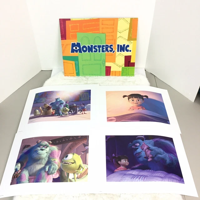 MONSTERS INC LITHOGRAPH Print Set Disney Store Exclusive Portfolio 4 ...