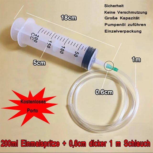 SPRITZE 200ML GROSSE ImportkapazitäT-Importiertes-PumpenöL Mit 1m ...