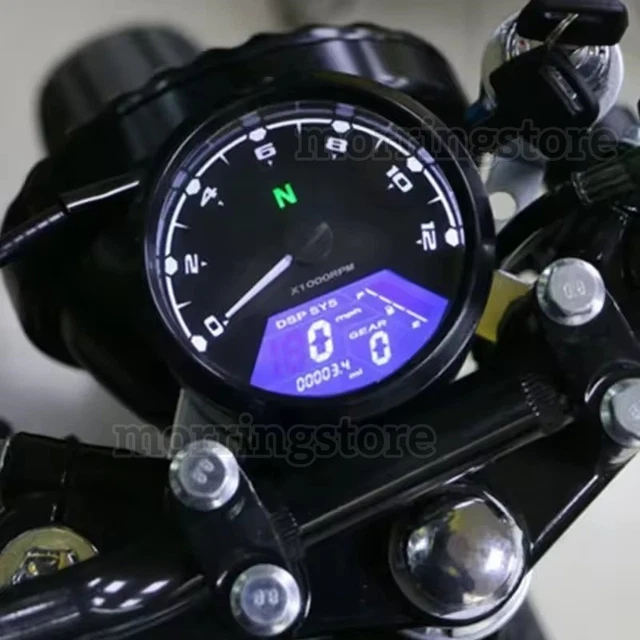 LCD KMH/MPH MOTORCYCLE WaterProof Digital Odometer Tachometer ...