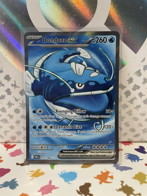 POKÉMON TCG SV: Destined Rivals Dondozo EX 211/182 Full Art NM/Mint ...