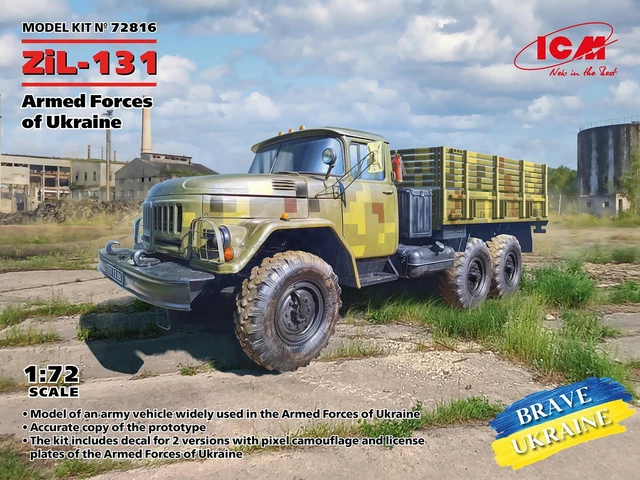 ICM 72816 ZIL-131, Military Truck of the Armed Forces of Ukraine in 1: ...