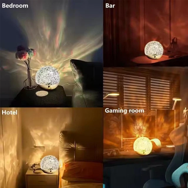 NORTHERN LIGHTS OCEAN Wave Projector Light,16Colors Cube Rotating ...