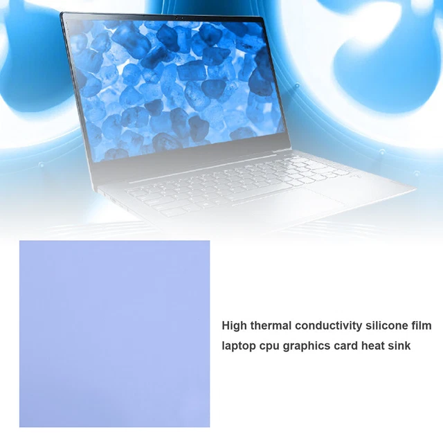 ADHESIVE CONDUCTIVE HEATSINK Sheet CPU Graphics Cooling Grease Thermal ...