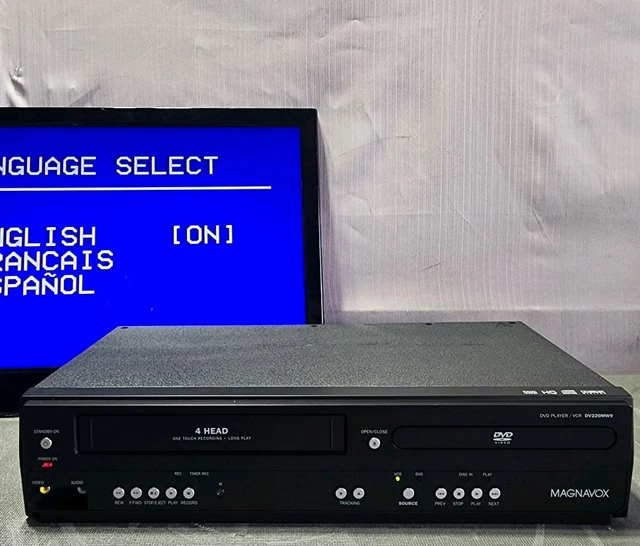 MAGNAVOX DV220MW9 DVD-VCR Combo Player BLACK Tested & Working No Remote ...