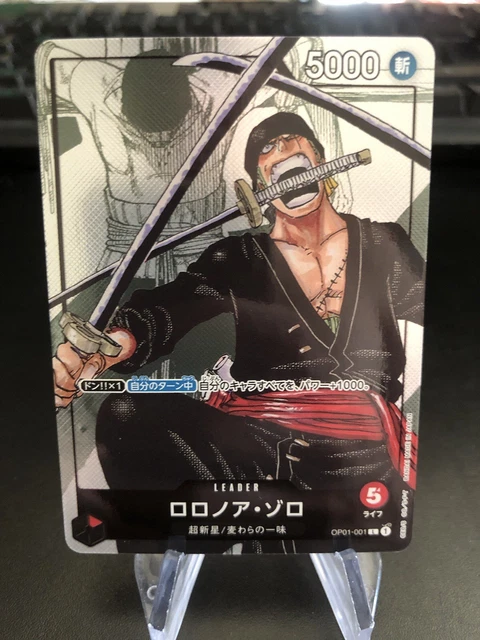 ONE PIECE ENGLISH Card Game Carte Roronoa Zoro Op01-001 Alt L Mint EUR ...