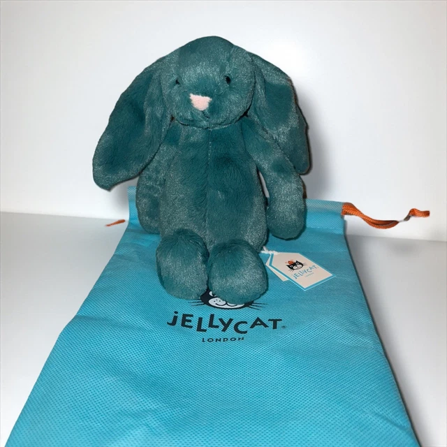 JELLYCAT LITTLE BASHFUL Teal Bunny - Green - Brand New With Tags - 100% Genuine £31.88 - PicClick UK