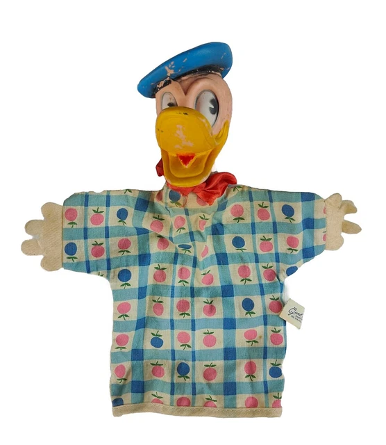 VINTAGE 1960'S DONALD Duck Hand Puppet Walt Disney Gund WDP Toy £14.19 ...