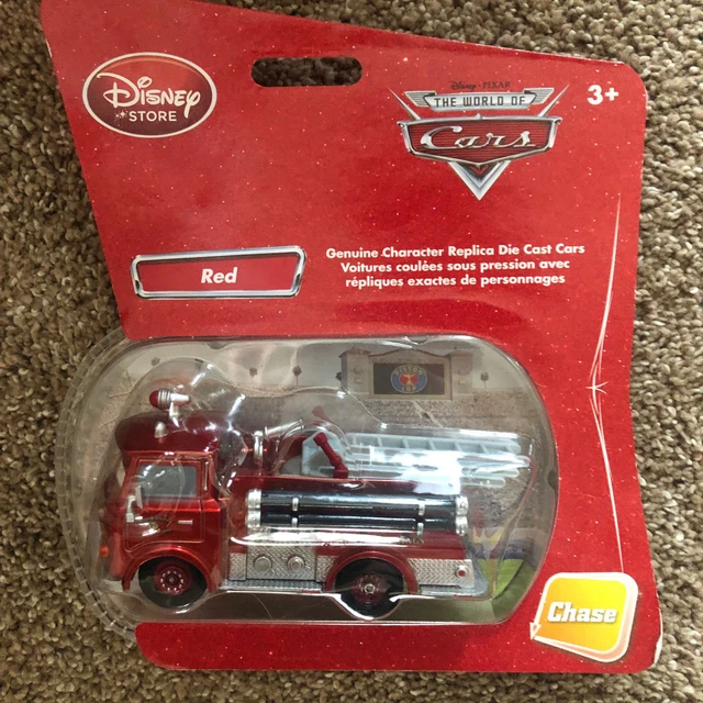 DISNEY STORE PIXAR Cars Red Fire Engine Truck Chase version (see Chase ...