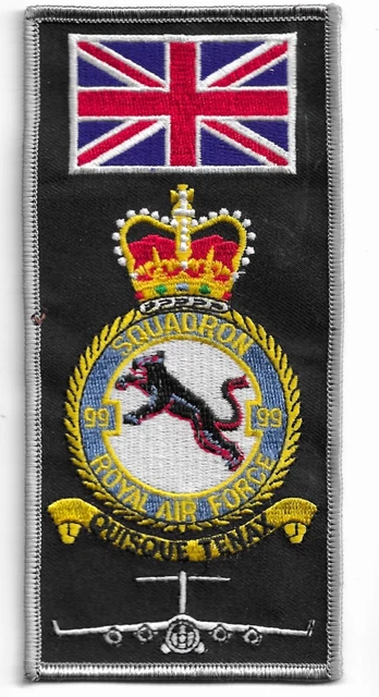 RAF PATCH 99 Squadron Qc Facs C-17 Globemaster Royal Air Force Squadron ...