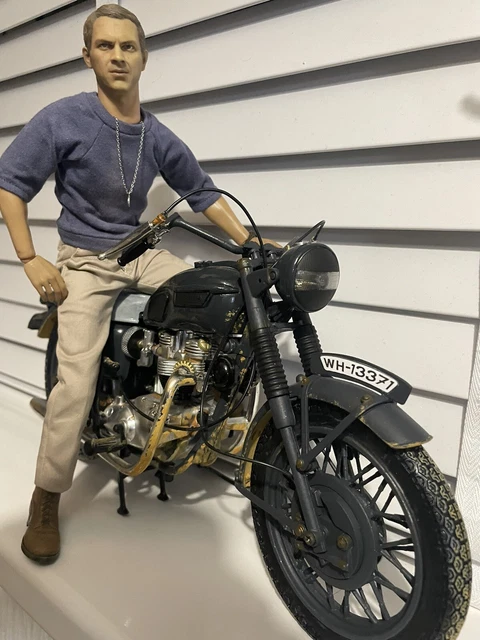 EXT RARE 1/6 Scale Steve McQueen Motorcycle From The Great Escape Movie ...