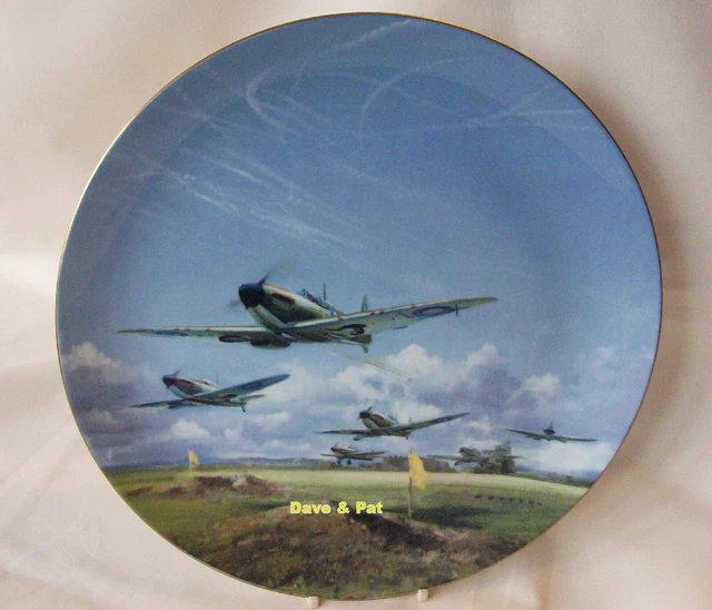 COALPORT BATTLE OF Britain 50Th Anniversary Spitfires Plate Plaque New ...