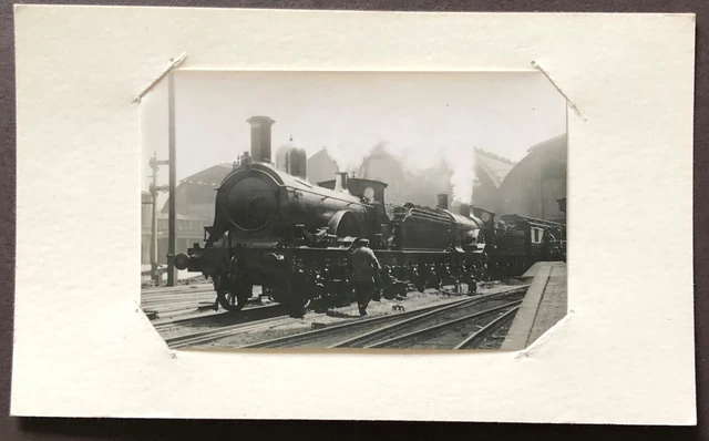 VINTAGE PHOTO PADDINGTON Railway Station & Gwr Queen Class Loco No ...