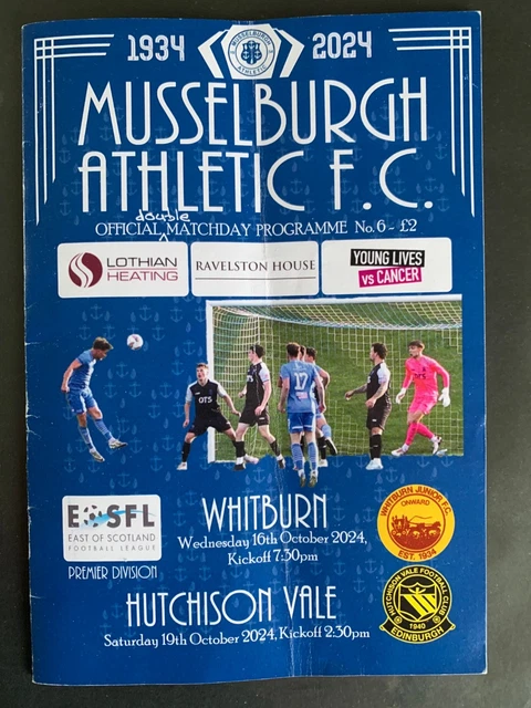 MUSSELBURGH ATHLETIC V Whitburn/Hutchison Vale 2024 £2.77 - PicClick UK