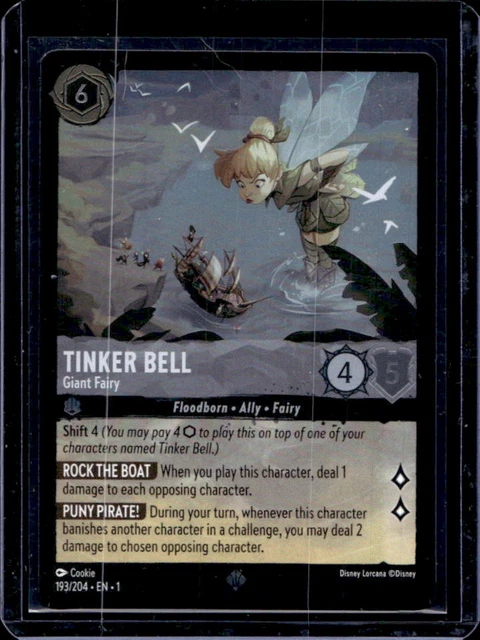 2023 DISNEY LORCANA TCG: The First Chapter Tinker Bell Giant Fairy Foil ...