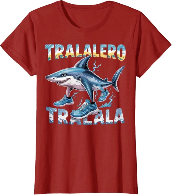 TRALALERO TRALALA ITALIAN Brain Rot Italian Brainrot Ladies' Crewneck T ...