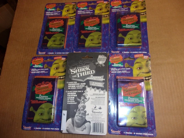 10 FOIL PACKS 2007 Shrek the Third Premium Trading Cards 8 in Each Pack ...