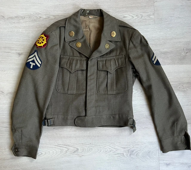 VINTAGE 1945 WWII US Army Ike Field Jacket 34R | WW2 1940s 40s Military ...