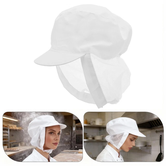 HAIRNET FOR MEN: Restaurant Work Chef Hat - Unisex Tall Chef Baker Cap ...