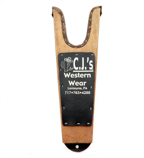 VINTAGE CJ'S WESTERN Wear Boot Jack ~ OEM Original ~ Wooden, 12" Long 4 ...