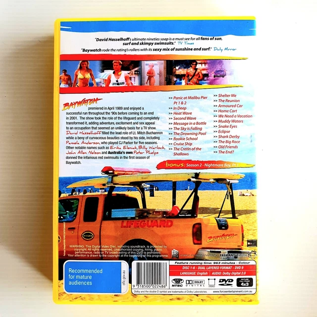 BAYWATCH SEAS 1-2 DVD Collectors Edition Gift Set, Anderson, Hasselhoff ...