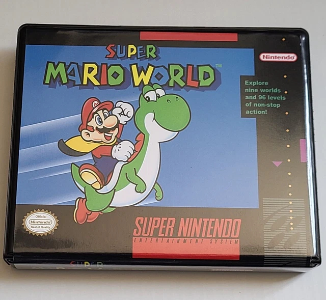 SUPER MARIO WORLD CASE ONLY Super Nintendo SNES Box BEST Quality ...