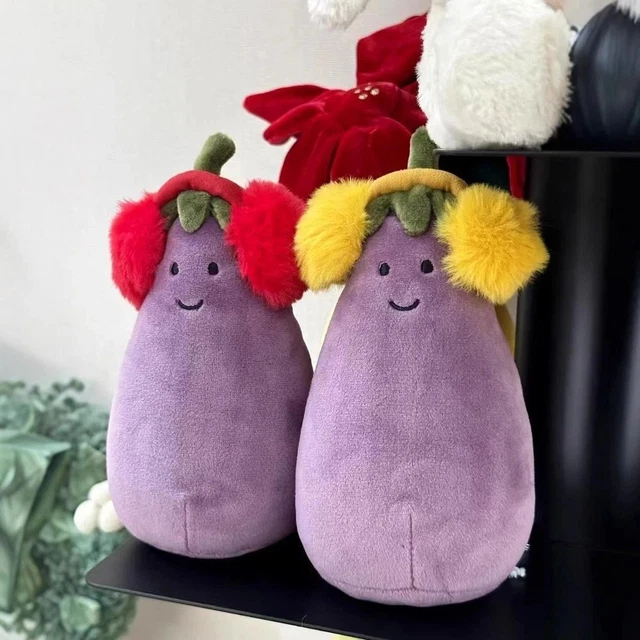 TOASTIE VIVACIOUS AUBERGINE Plush - Red/Yellow Earmuffs, NEW w/Tag&Bag ...