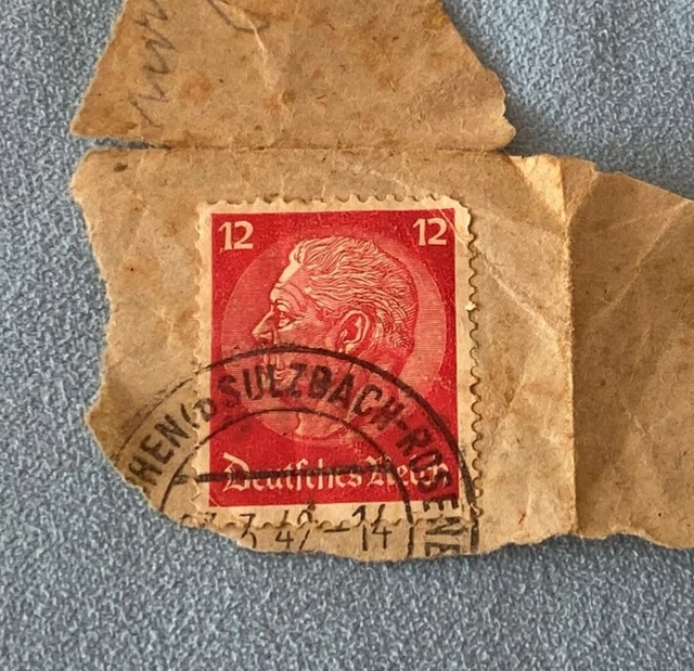 12 PFENNIG BRIEFMARKE Deutsches Reich Hindenburg 1942 Rot EUR 200,00 ...