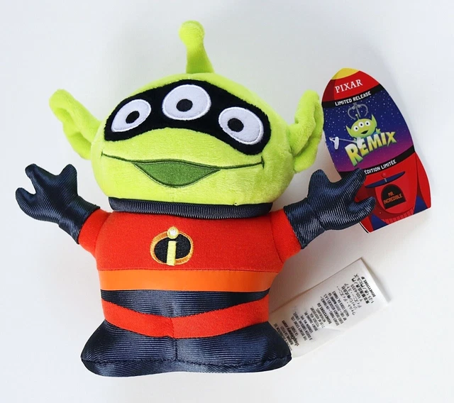 DISNEY PIXAR REMIX Plush Toy Story ALIEN / The Incredibles 8" Soft Toy ...