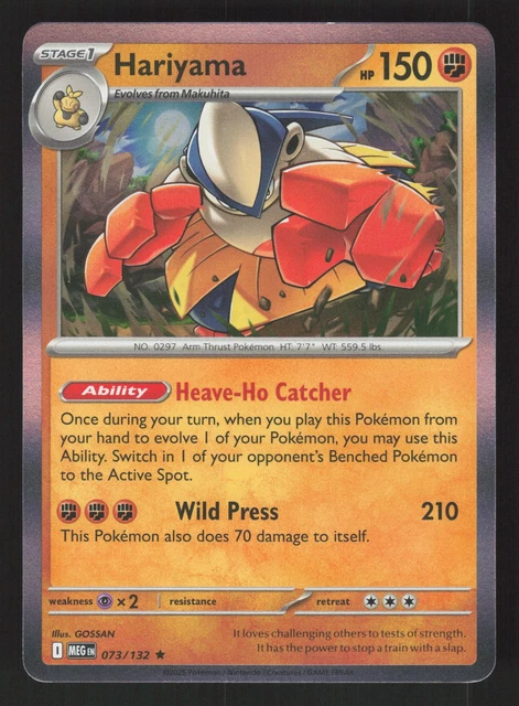 HARIYAMA 073/132 RARE Pokemon ME01: Mega Evolution £1.82 - PicClick UK