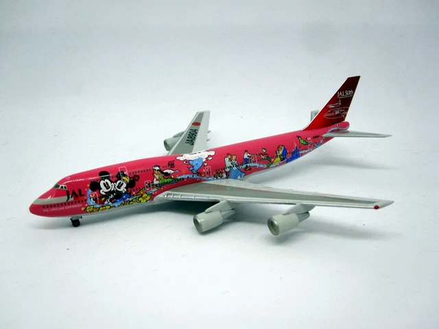 HERPA 1:500 BOEING 747-400 JAL Dream Express "Sweet" Walt Disney Mickey ...