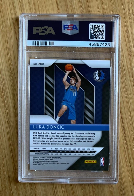2018-19 PRIZM LUKA Doncic Rookie Card RC #280 PSA 10 Mavericks GEM MINT ...