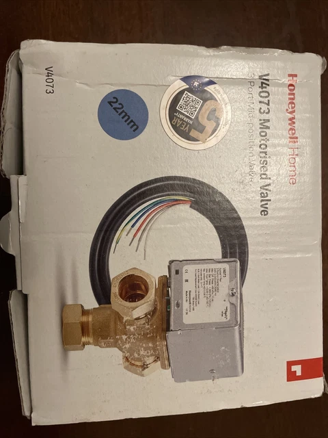 HONEYWELL 3 PORT Motorised Mid Position Zone Valve 22 mm | V4044C1288/U ...