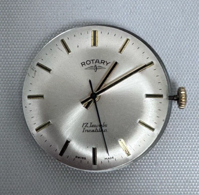 VINTAGE ROTARY 17 Jewels Incabloc Swiss Watch Movement £24.99 - PicClick UK