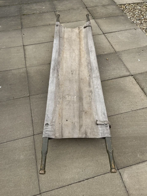VINTAGE BRITISH ARMY Folding Stretcher 1940 Military WW2 £63.12 ...