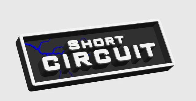 SHORT CIRCUIT - 3D Printed movie logo Sign/Plaque £11.12 - PicClick UK