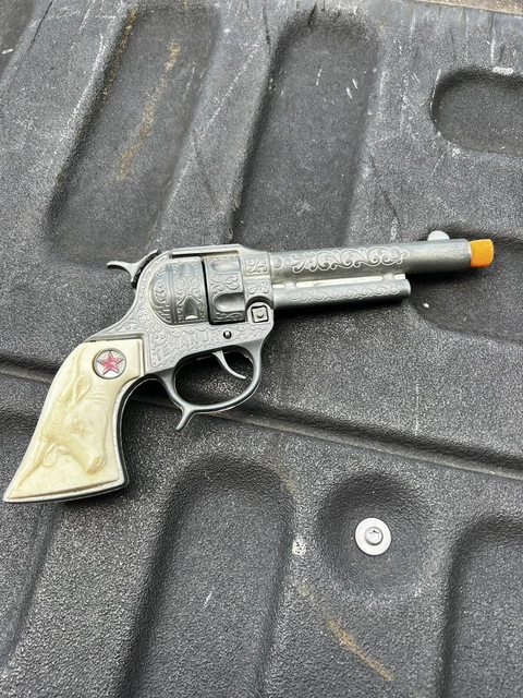 VINTAGE 1950'S WESTERN Hubley Texan toy cap gun pistol - Clean 9” this ...