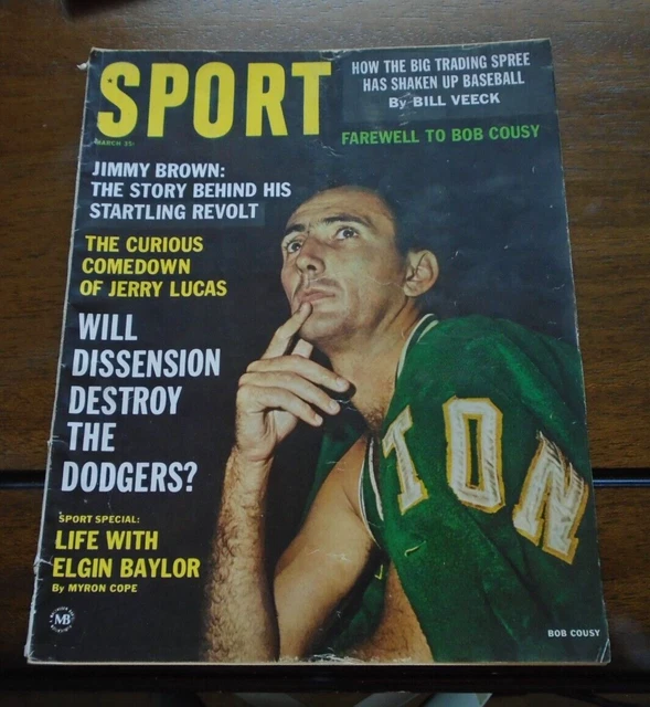 SPORT MAGAZINE MARCH 1963 Bob Cousy Farewell to Bob Cousy $25.00 ...