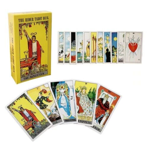 VINTAGE THE RIDER-WAITE Tarot Deck by Arthur Edward Waite 78 Cards Game ...