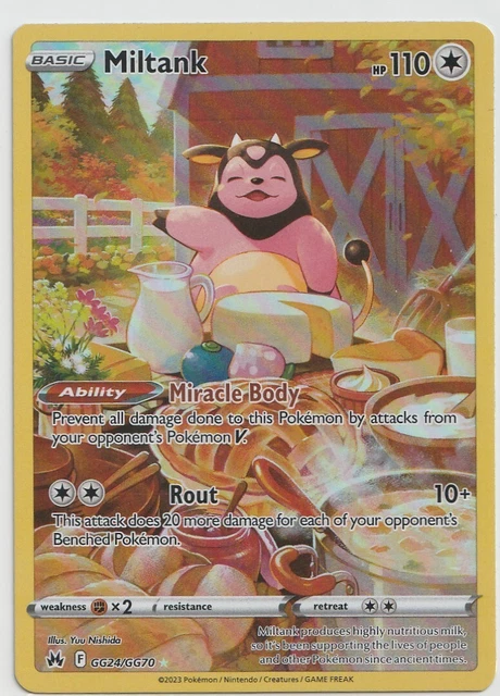 POKÉMON TCG MILTANK Crown Zenith: Galarian Gallery GG24/GG70 Holo Holo ...