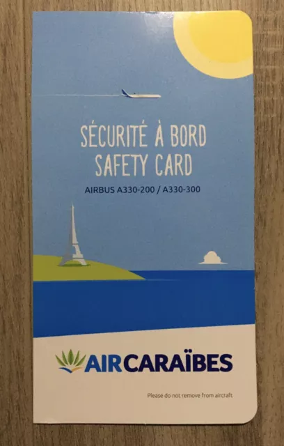 SAFETY CARD AIR CARAIBES Airbus A330-200/A330-300 £3.84 - PicClick UK