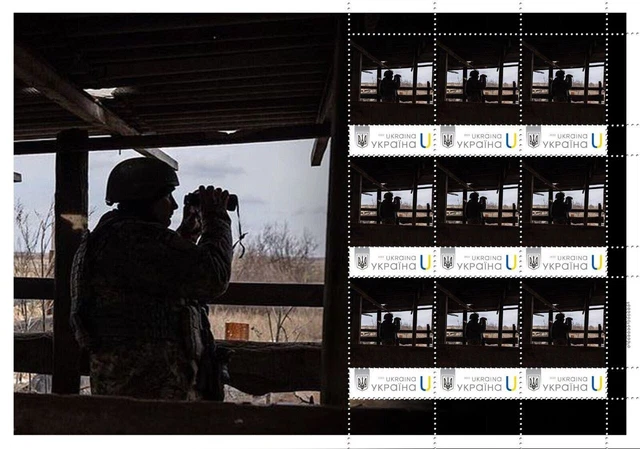 RARE STAMPS WAR in Ukraine 2022-2025 "Ukrainian military man with ...