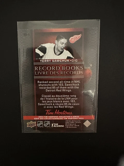2023 UD TIM Hortons Legends Record Books Terry Sawchuk Rb-4 $2.00 ...