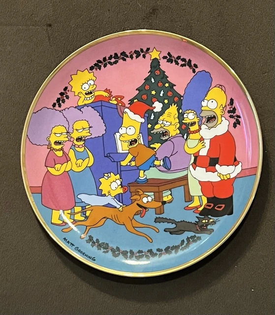 LIMITED EDITION CAROLING With The Simpsons Vintage Christmas Plate 1991 ...