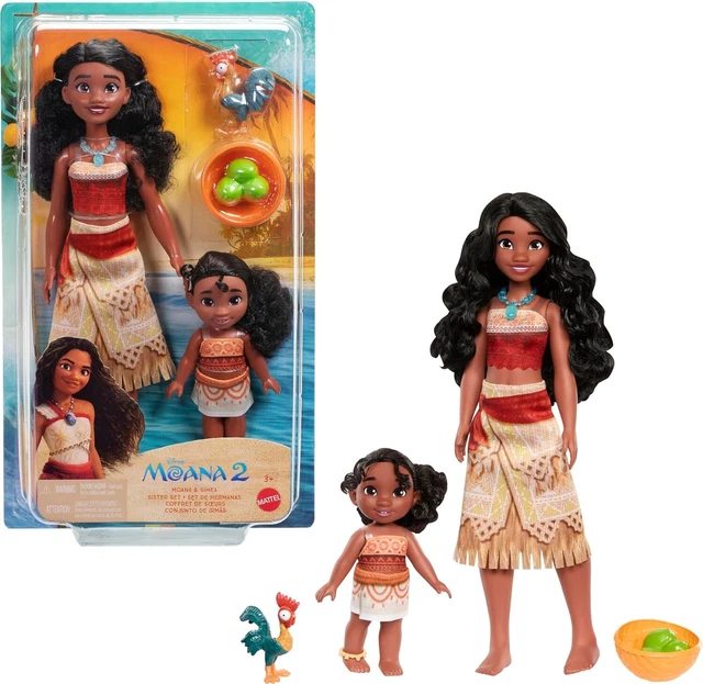 DISNEY MOANA 2 Moana & Simea Sister Fashion Doll Set with Anklet ...