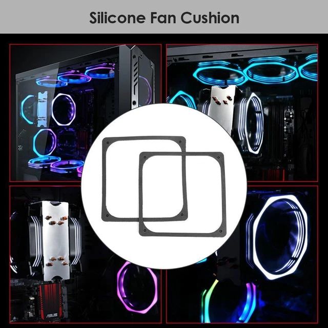120X120MM ANTI VIBRATION Silicone Rubber Fan Gasket for PC Computer ...