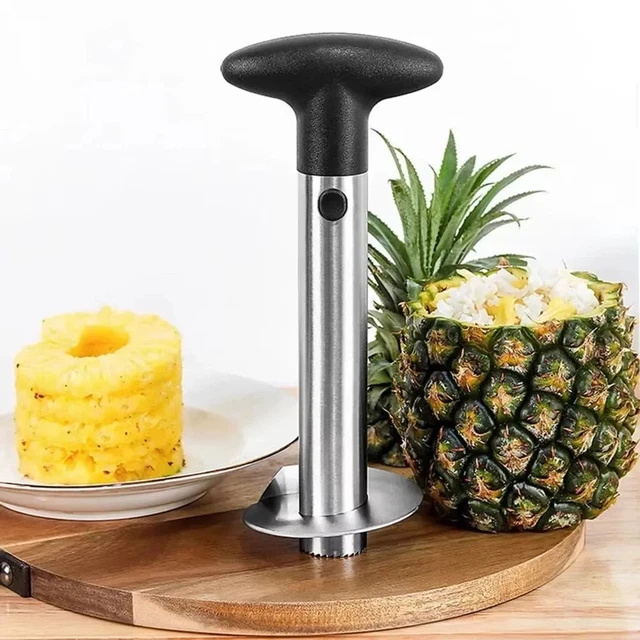 PINEAPPLE PEELER CORER Slicer Stainless Steel Fruit Cutter Easy Kitchen ...