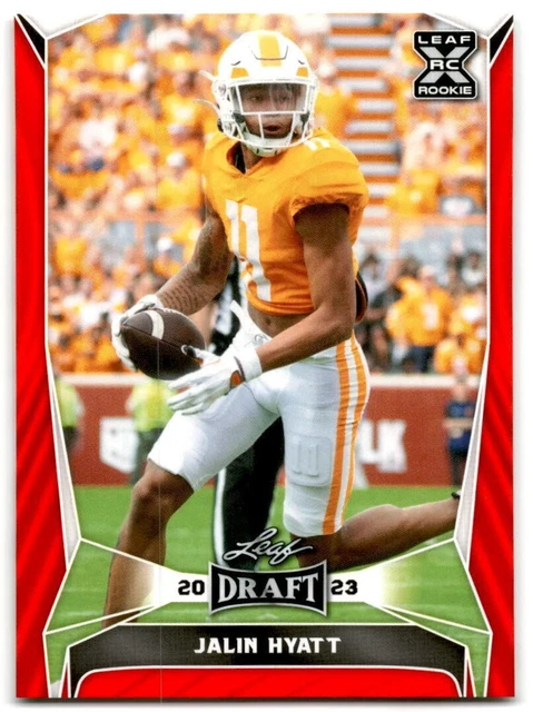 #53 JALIN HYATT - Base (XRC) Red 2023 Leaf Draft RC recrue EUR 1,07 ...