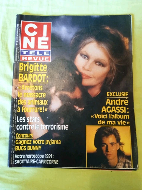 CINÉ TÉLÉ REVUE de 1990 - Brigitte Bardot, André Agassi, Angie ...